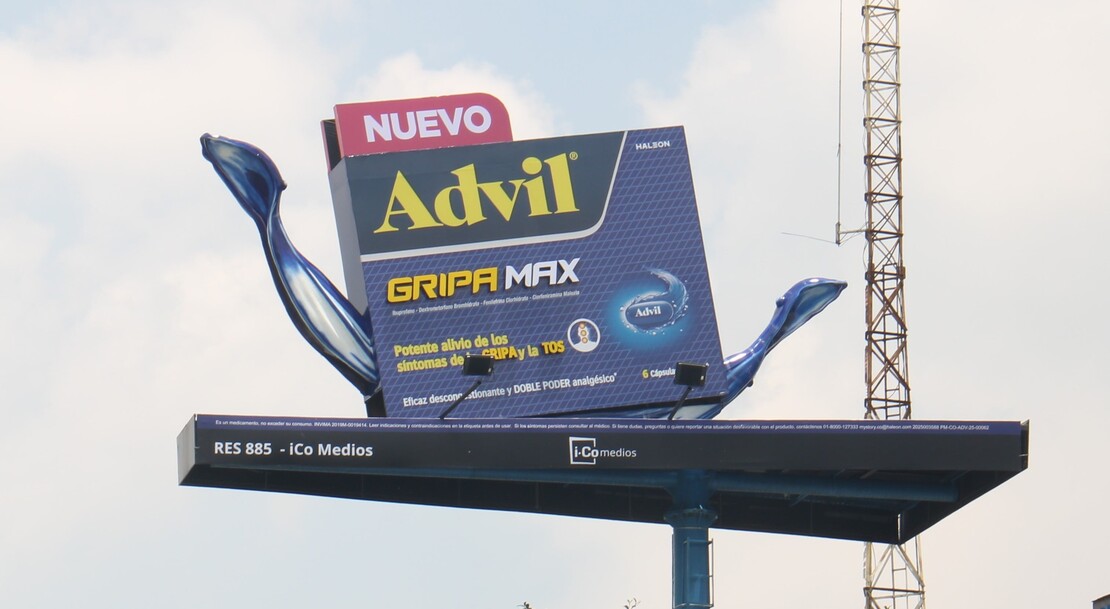 Valla Publicitaria Advil | Caso de éxito Valla Volumétrica
